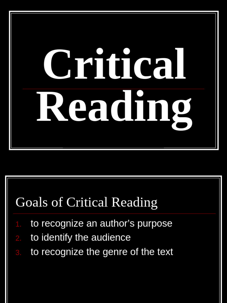 Critical Reading | PDF | Poetry | Genre
