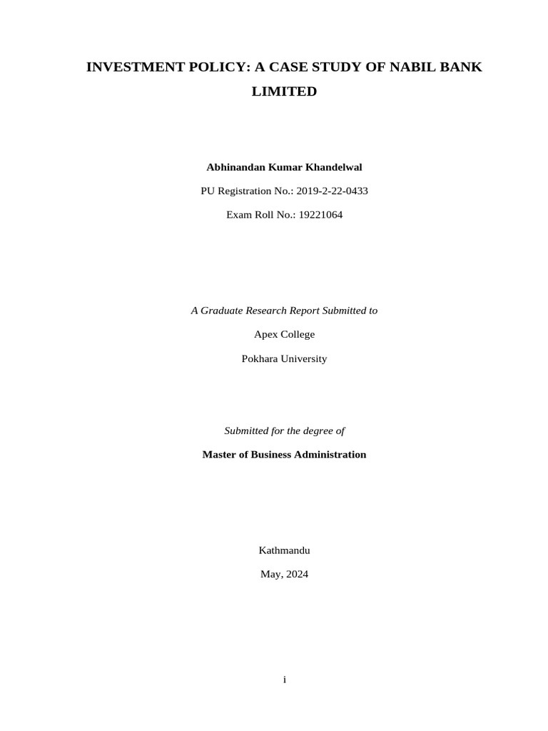 Thesis Final MBA | PDF | Banks | Investing