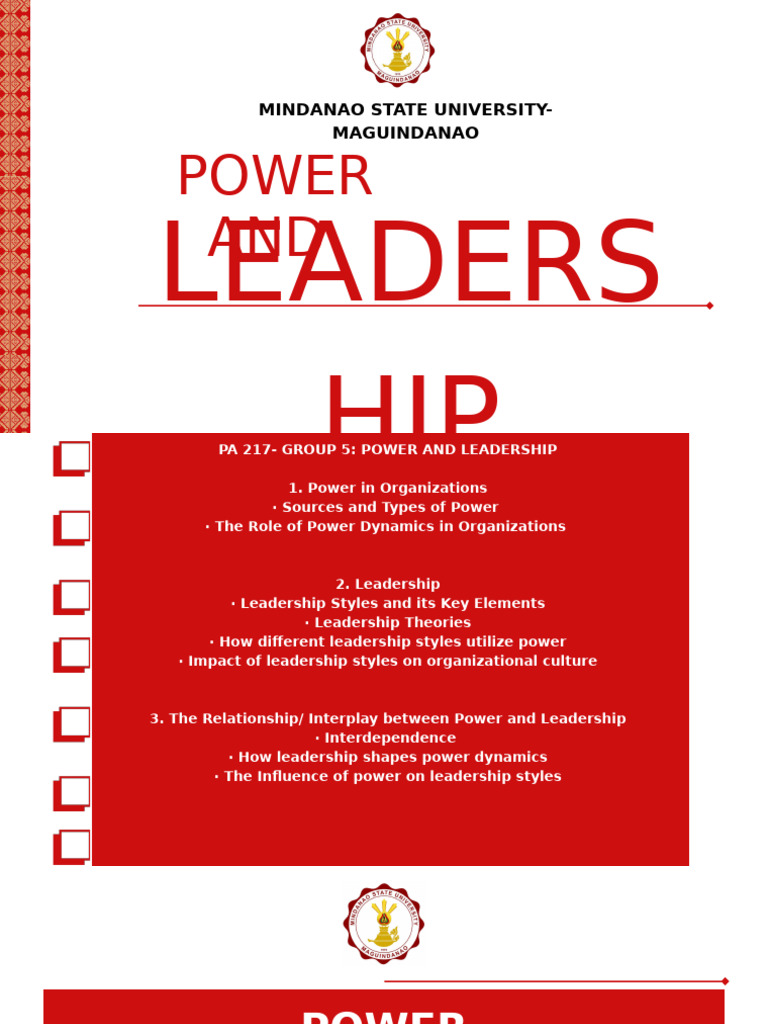 Power and Leadership Report (Edited) | PDF | Leadership | Power (Social ...