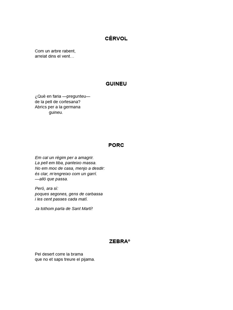 Bestiari Pere Quart | PDF