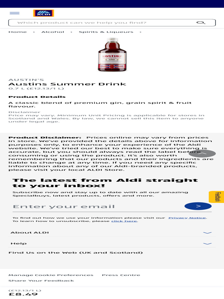 Aldi's Austin's Summer Drink Offer | PDF