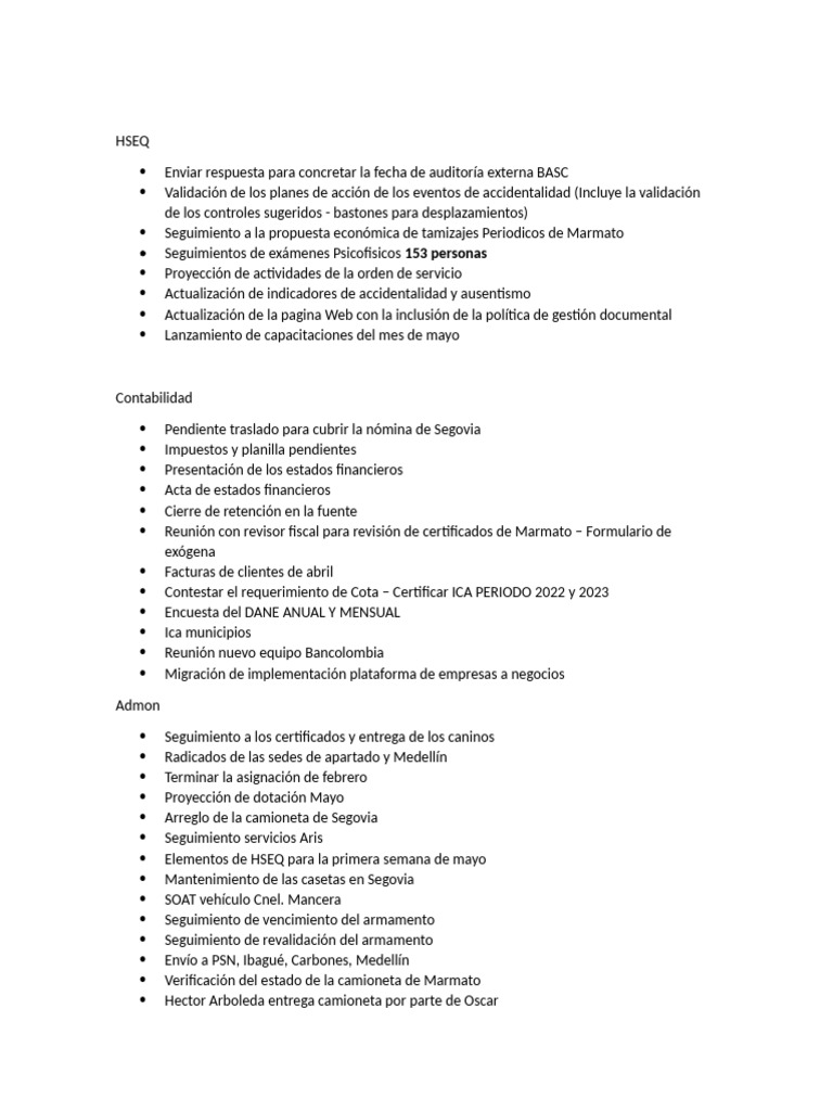 Notas Comite 05052025 | PDF | Business