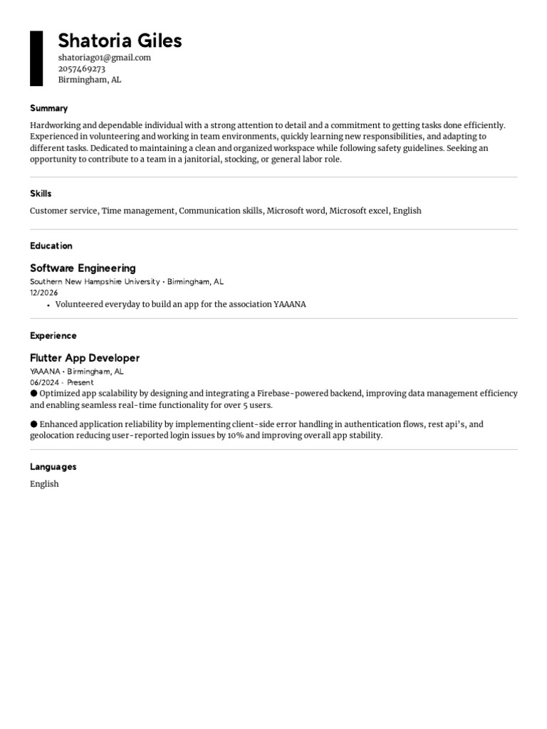 Job Resume Regular | PDF