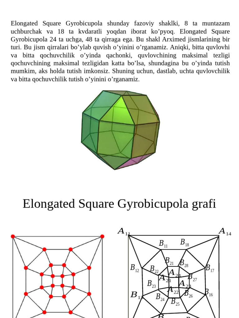 Elongated Square Gyrobicupola 2,1,1 | PDF