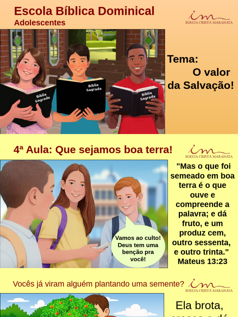 4a Aula - Slides - ADO - O Valor Da Salvacao - Que Sejamos Boa Terra - Abril 2025 | PDF | Jesus ...