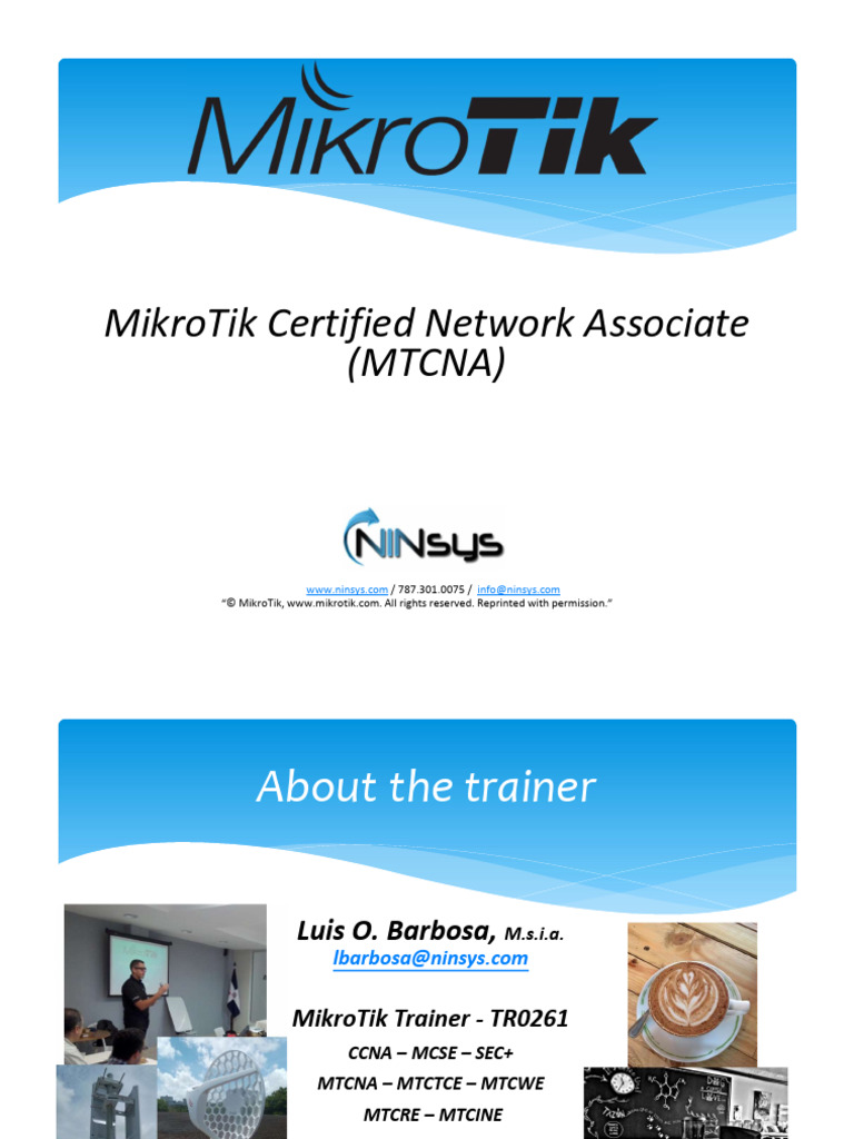 Mtcna 2016 SV | PDF | Dirección IP | Enrutador (Computación)