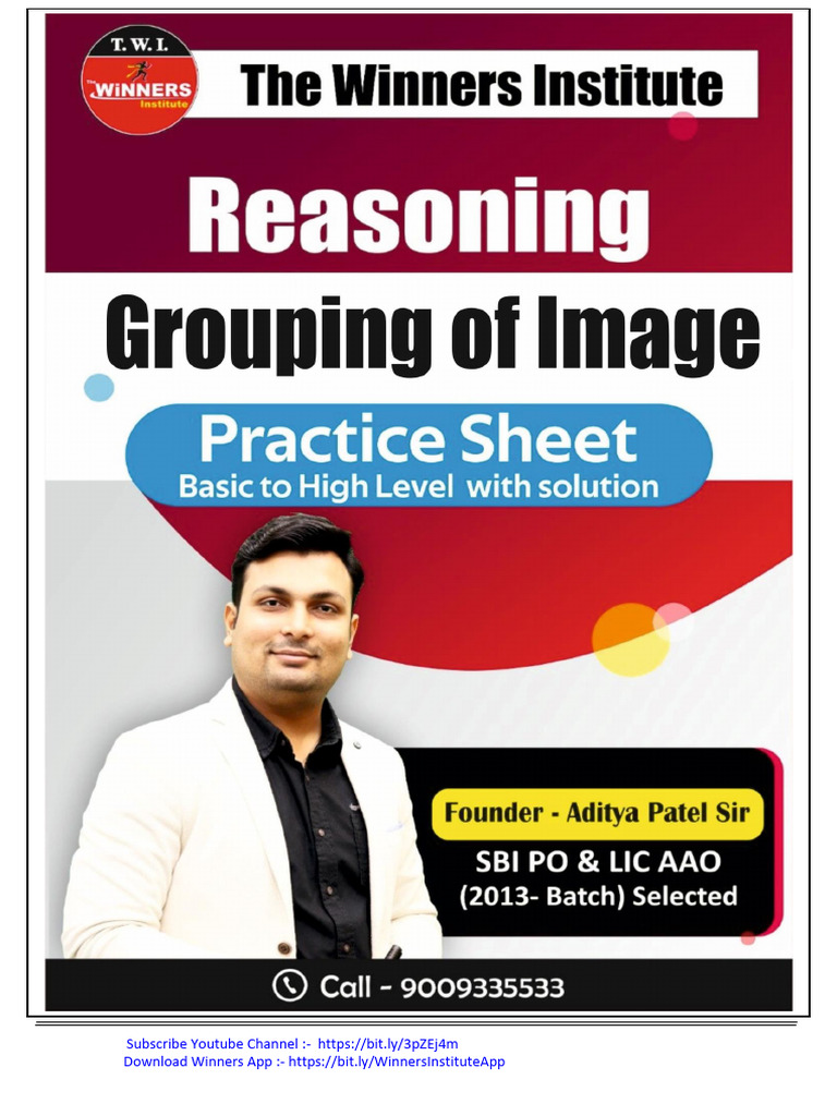 Reasoning_Study_Material_Grouping_of_Image_Practice_Sheet_????_??? | PDF | Shape | Geometric Objects