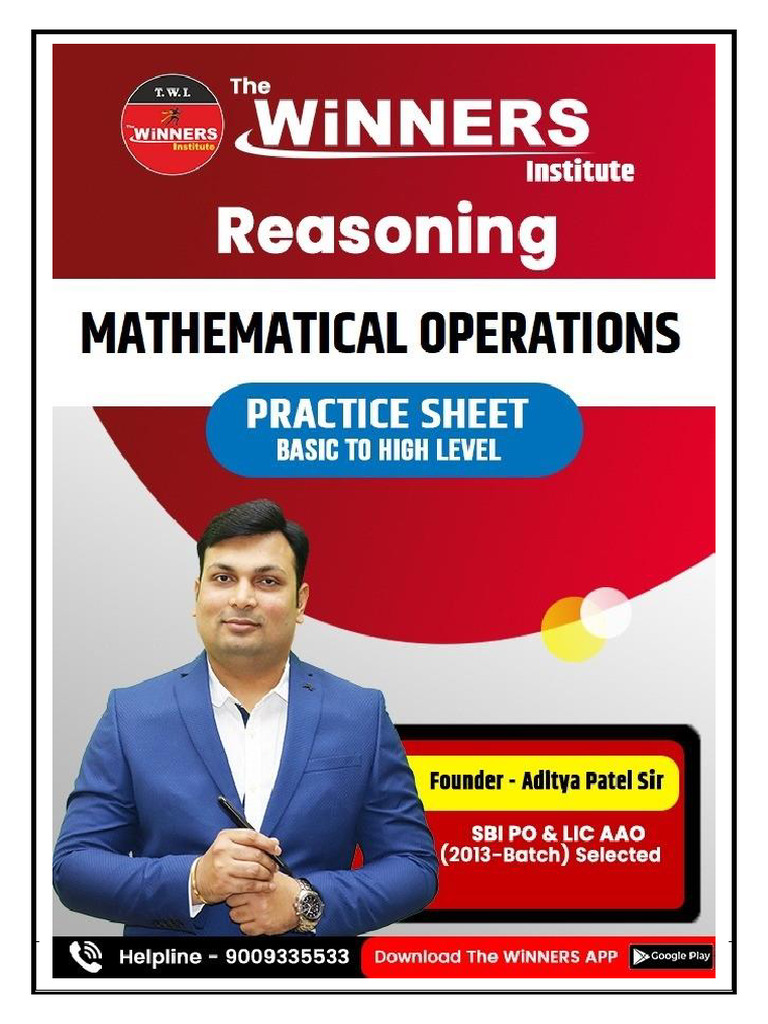 Reasoning_Study_Material_Mathematical_Operations_Practice_????_??? | PDF