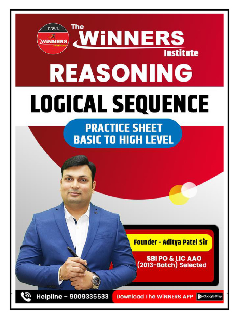 Reasoning Study Material Logical Sequence Practice SheetB???? ??? | PDF