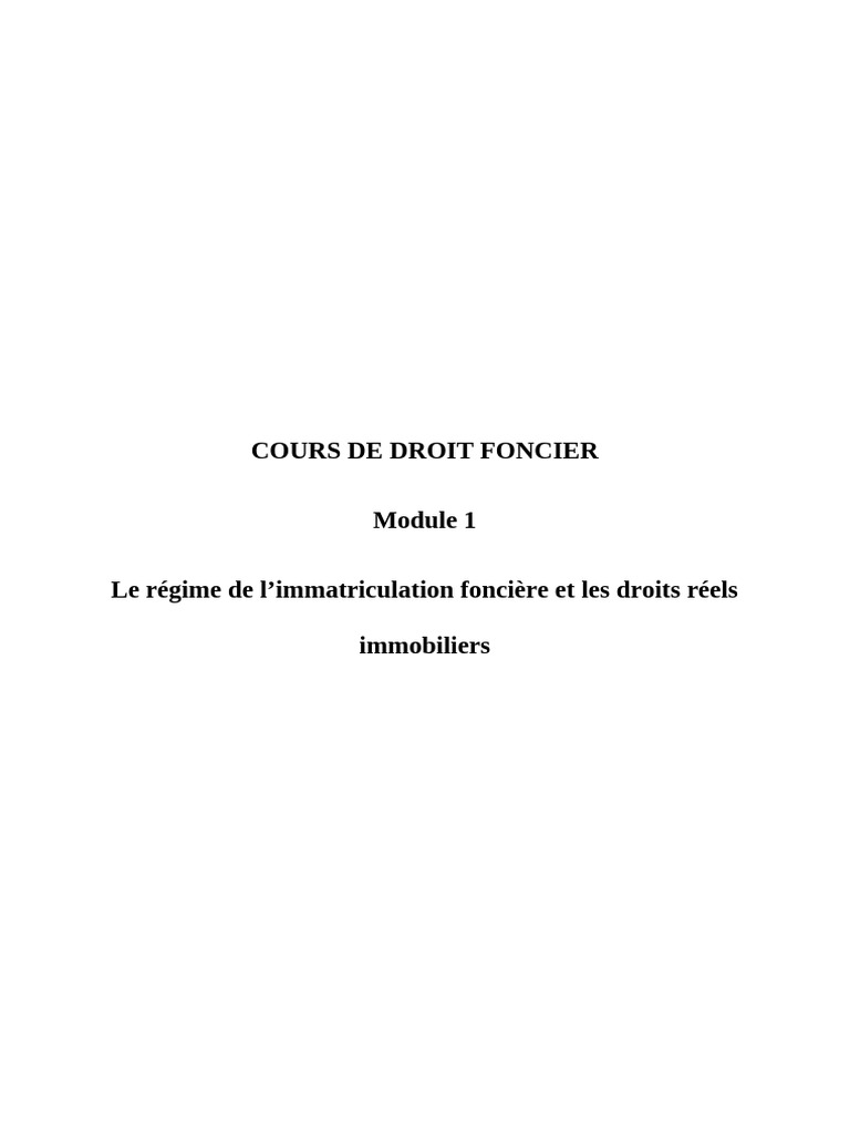 Module 1 Le régime de l'immatriculation avocat | PDF | Crédit | Finance ...