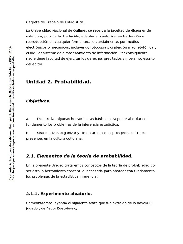 Estadísticas - Unidad 2 | PDF | Distribución de veneno | Enseñanza de matemática