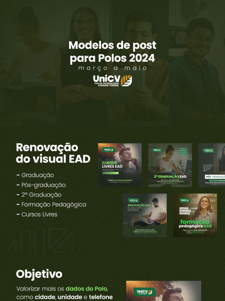 PDF Apresentação Modelos de Post 2024 - Março A Maio | PDF