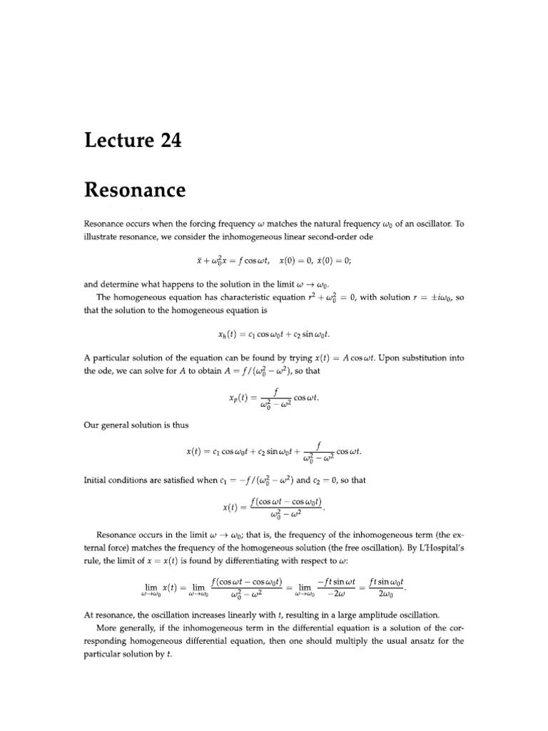 Applications Second Order Odes Pdf