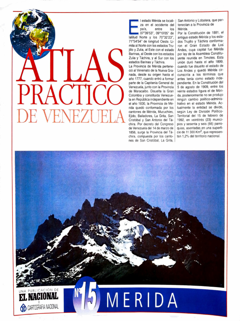 Límites y Geografía del Estado Mérida | PDF | Ciencias de la Tierra