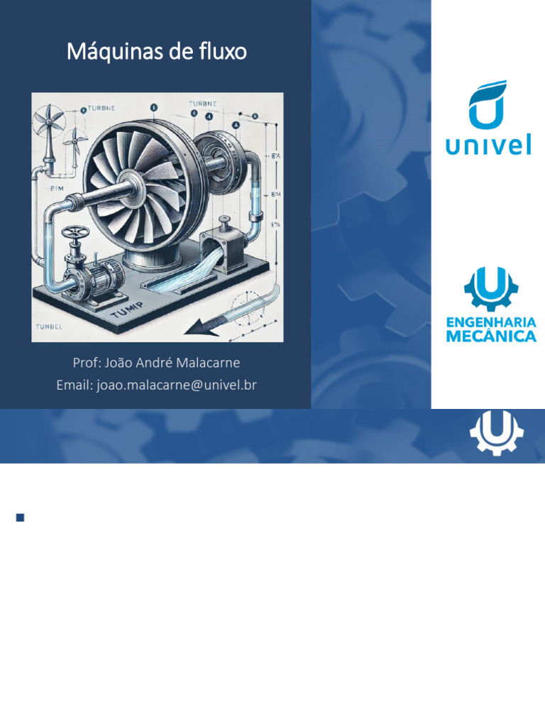 6ª Aula - Maquinas de Fluxo | PDF | Bomba | Engenharia Mecânica