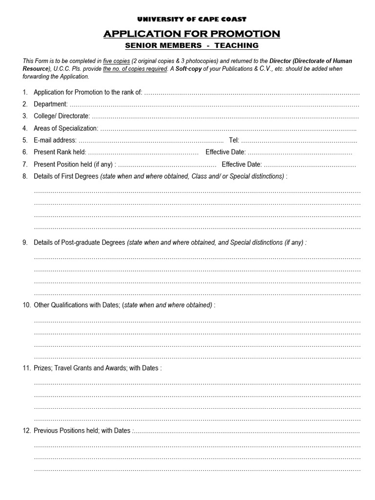 New Promotion Form-Teaching | PDF | Academia | Higher Education