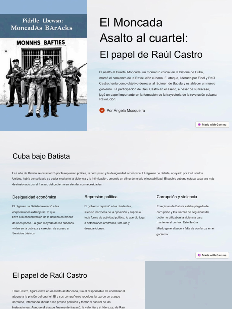 El Moncada Raul Castro | PDF | Raúl Castro | Cuba