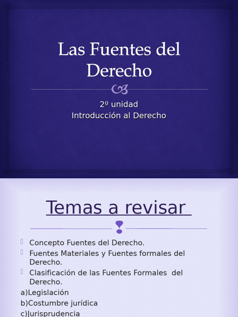 Fuentes del Derecho: Conceptos y Clasificación | PDF | Constitución ...