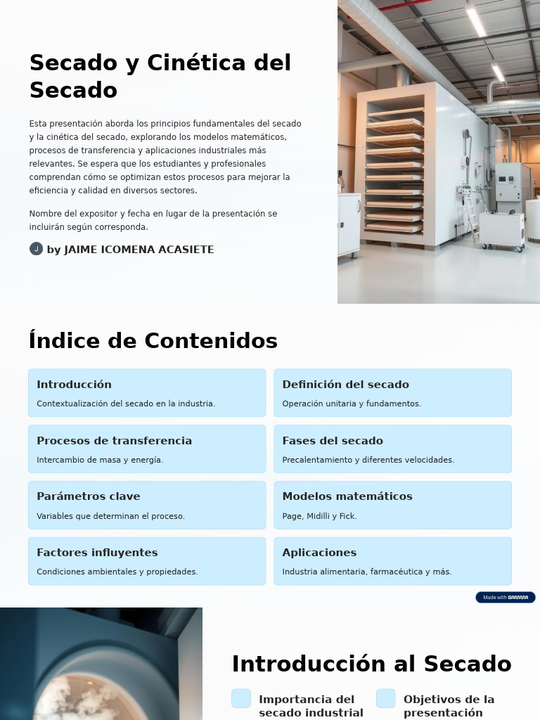 Secado y Cinetica Del Secado | PDF | Humedad | Evaporación