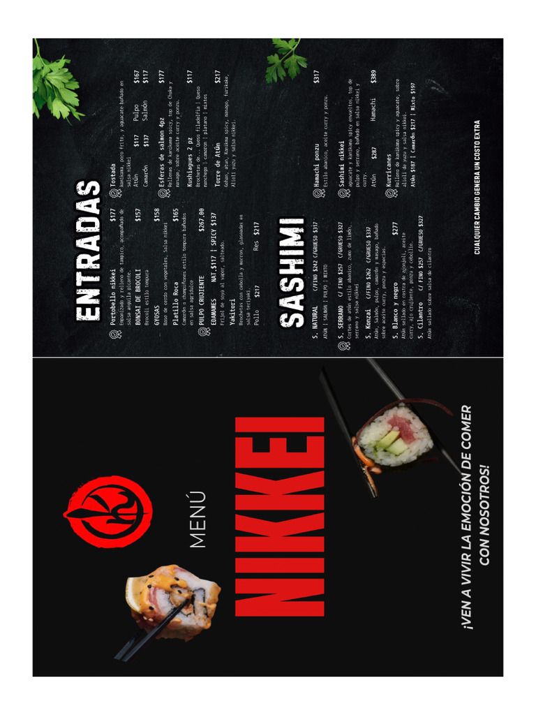 Menu Nikkei Enmicado y Engargolado | PDF