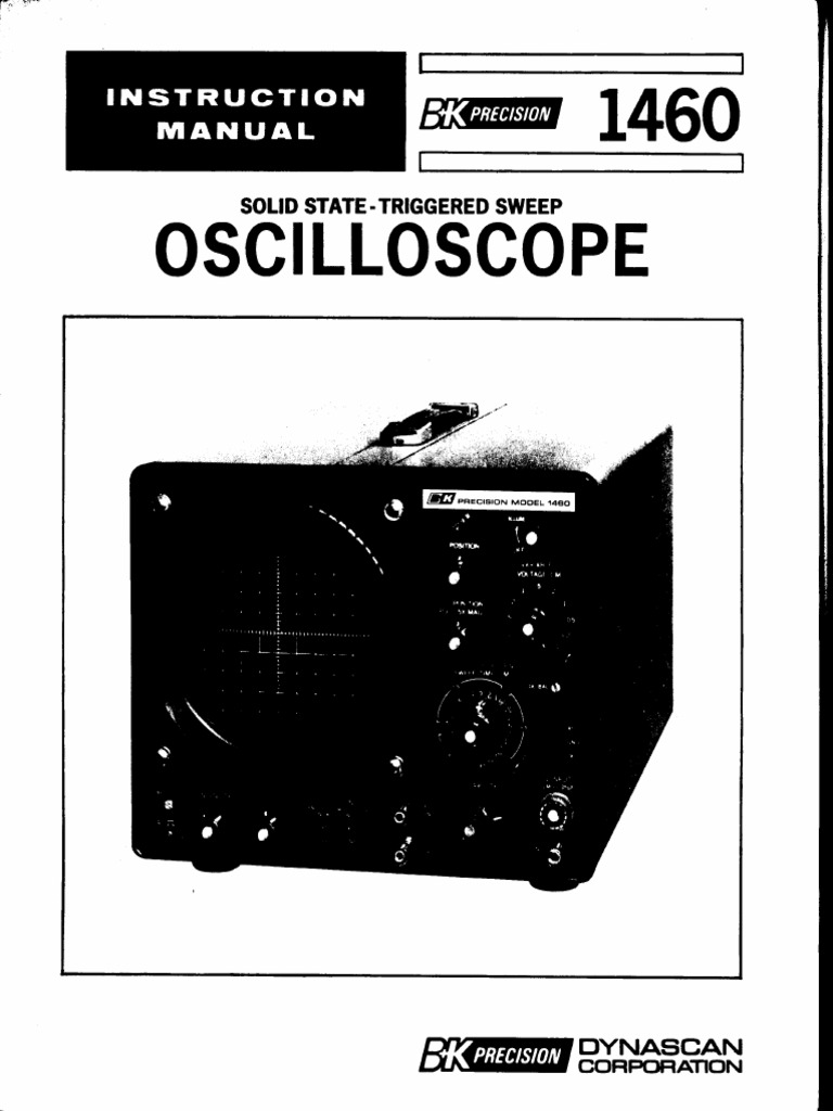 BK 1460 oscilloscope | PDF | Broadcast Engineering | Electrical Engineering