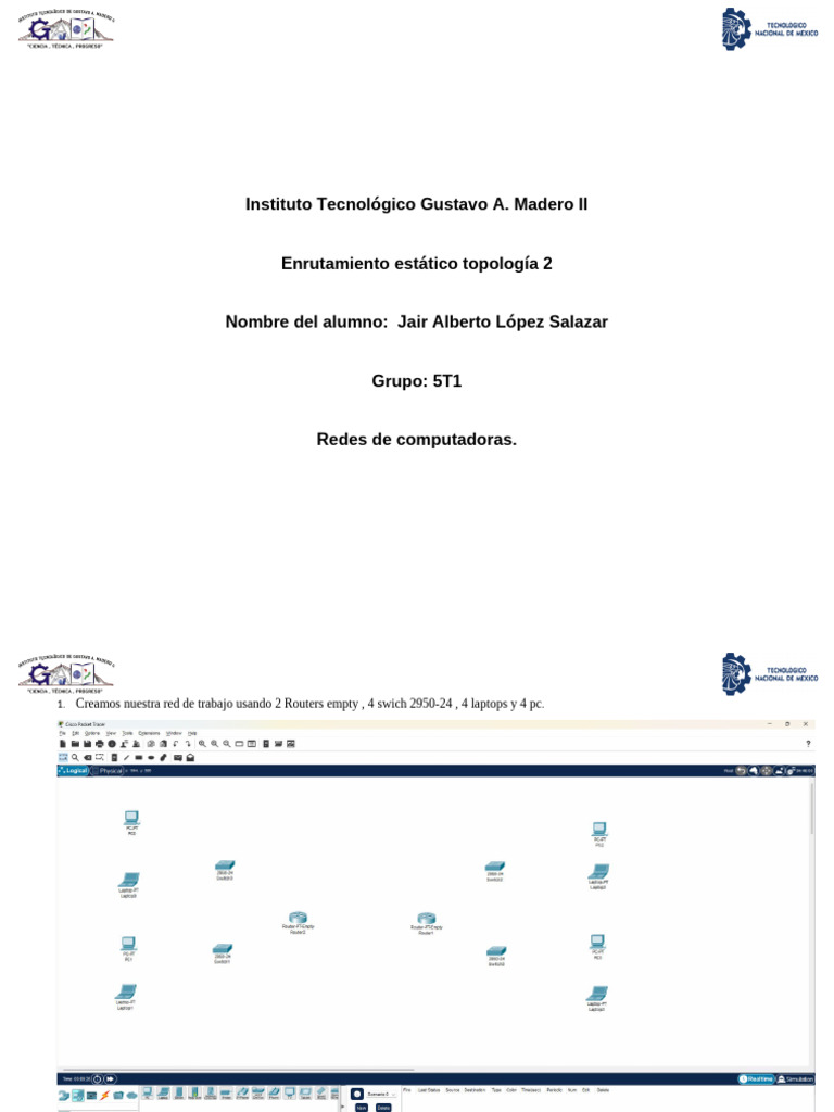 Enrutamiento estático topologia2 | PDF