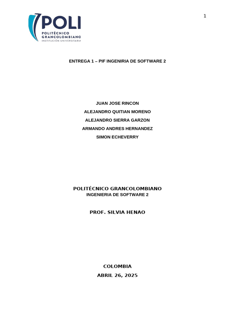 Pif - Ingenieria de Software 2 | PDF | Gestión de la relación con el ...