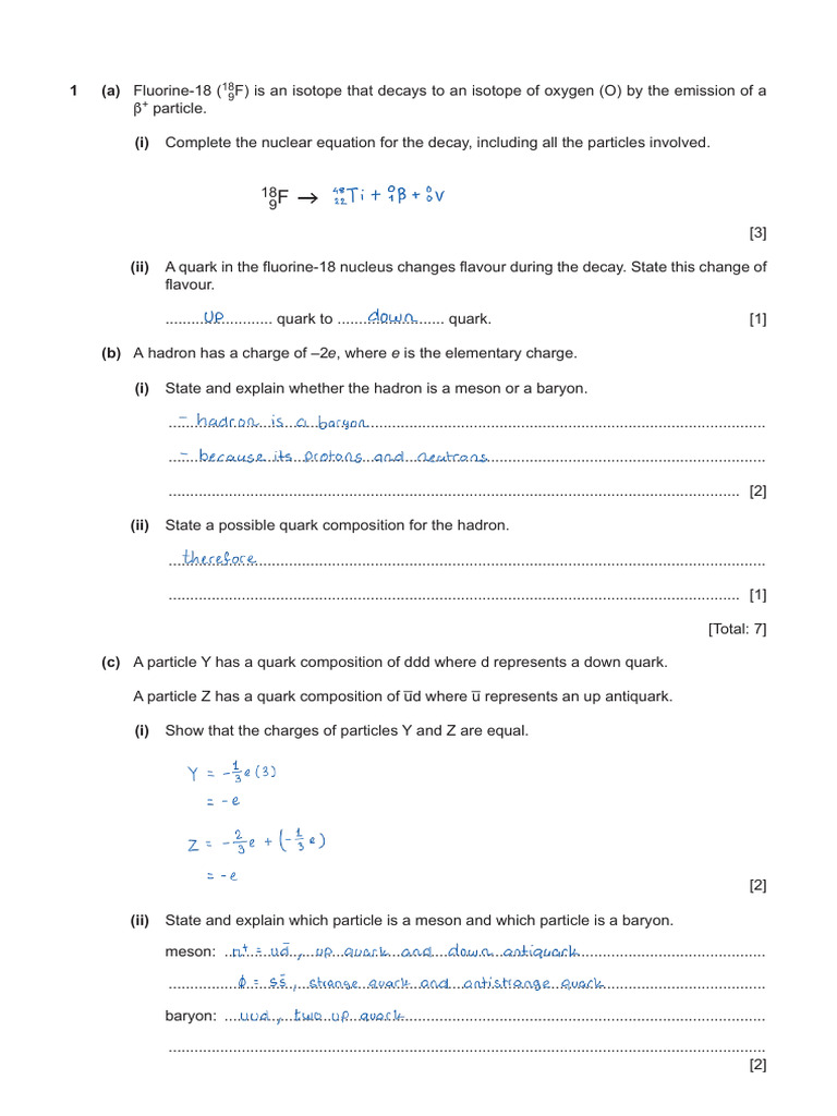 Fundamental Particle Worksheet | PDF | Quark | Atomic Nucleus