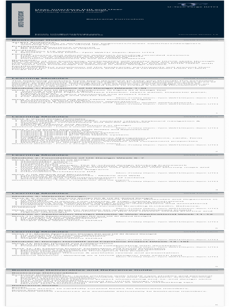 UI UX-Design-Curriculum | PDF | User Interface | User Interface Design