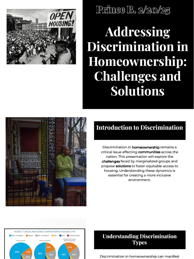 Slidesgo Addressing Discrimination in Homeownership Challenges and ...