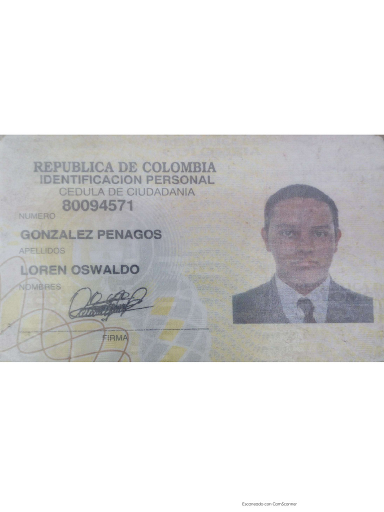 CC Oswaldo Gonzalez (1) CEDULA | PDF
