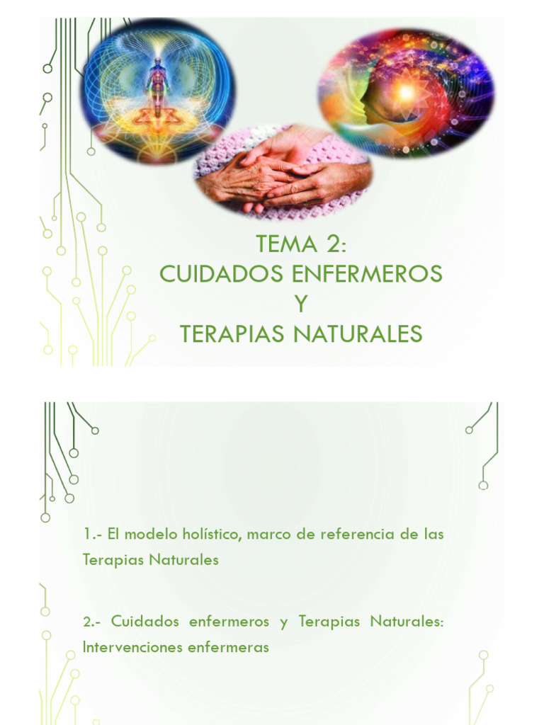 Tema 2. Cuidados Enfermeros y Terapias Naturales. Curso 24-25 | PDF | Enfermería | Medicina ...