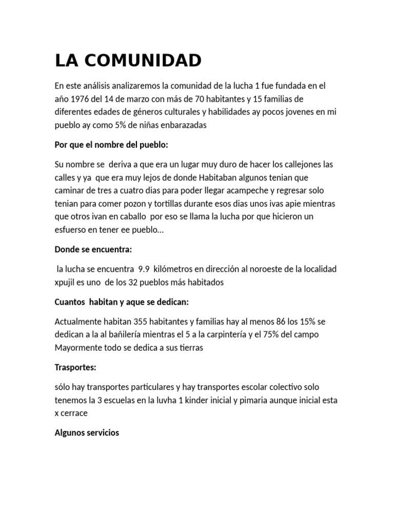 Comunidad 2 | PDF