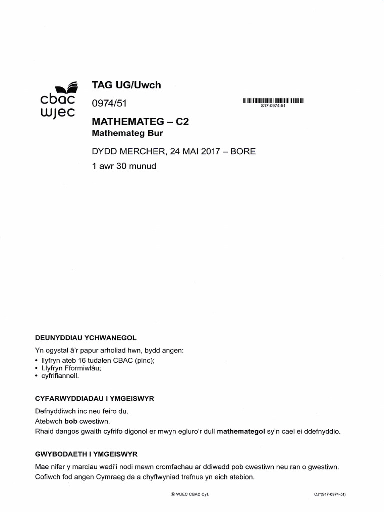 Atebion C2 Haf 2017 | PDF