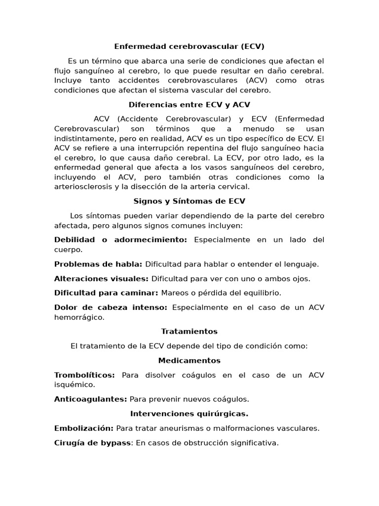 ECV Cuestionario | PDF | Carrera | Enfermedades y trastornos