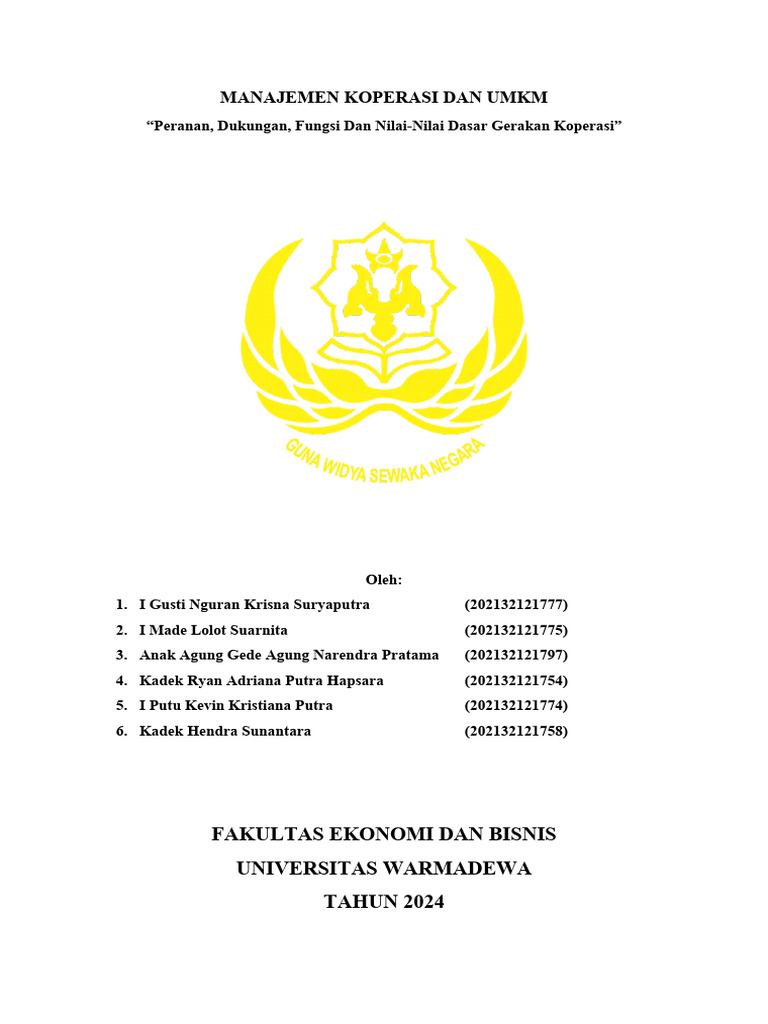Manajemen Koperasi Dan Umkm Kelompok 2 | PDF