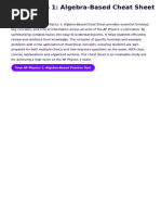 AP Physics 1 Reference Sheet 2025 | PDF | Standardized Tests | Advanced ...