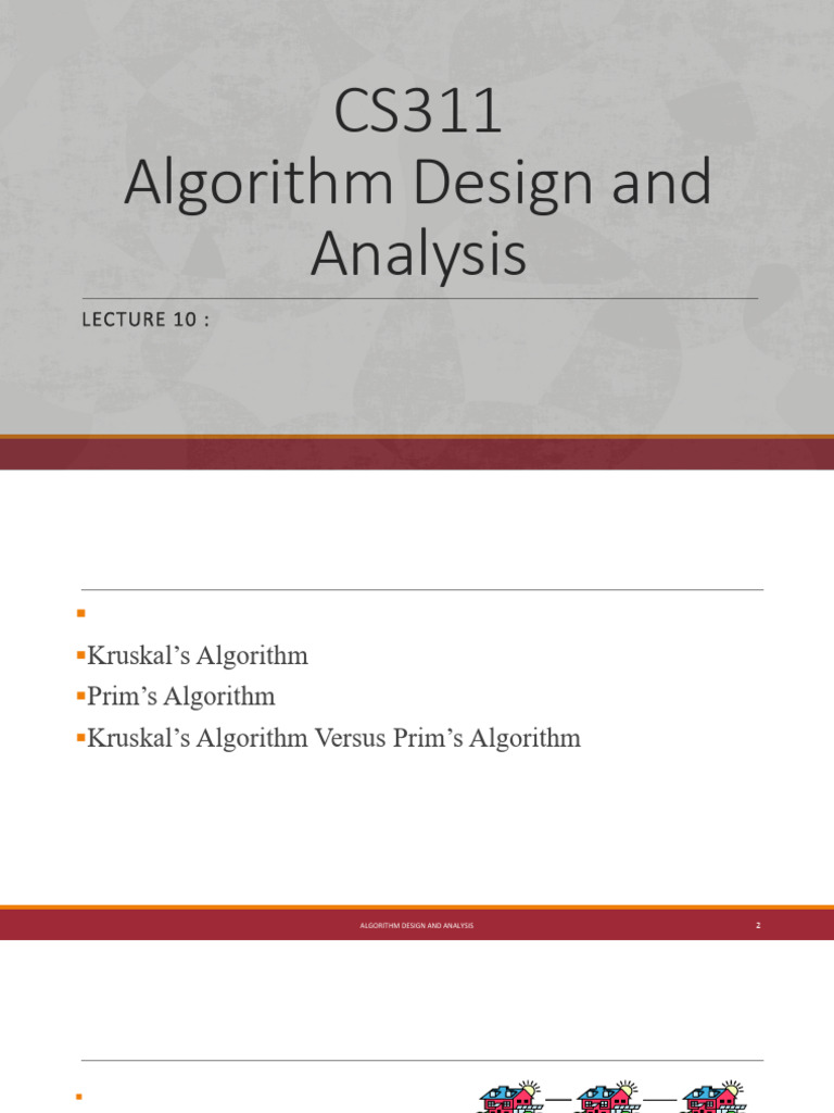 Lec 10 - Graph Algorithms | PDF | Computational Problems | Mathematical Relations