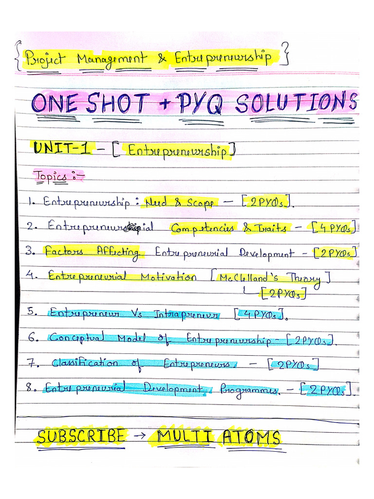 PME Unit 1 by Multiatoms | PDF