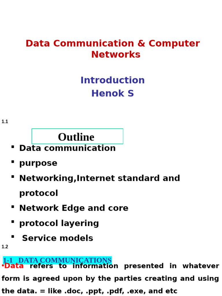 Data Communication & Networking Basics | PDF | Computer Network ...