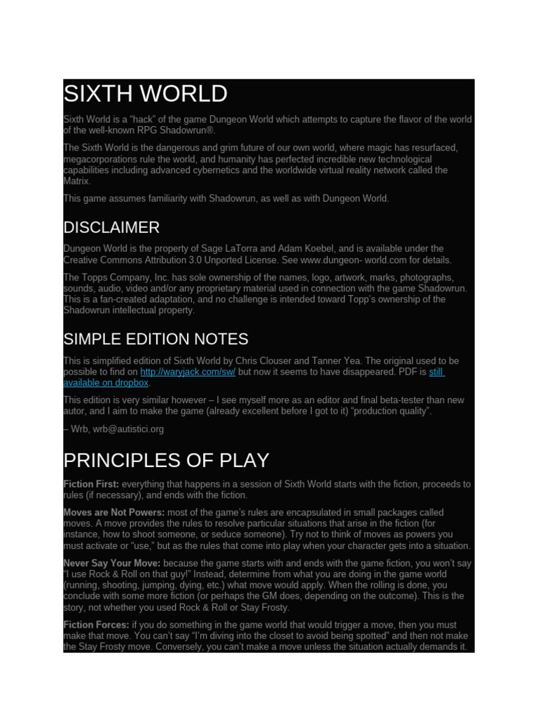 Sixth World | PDF