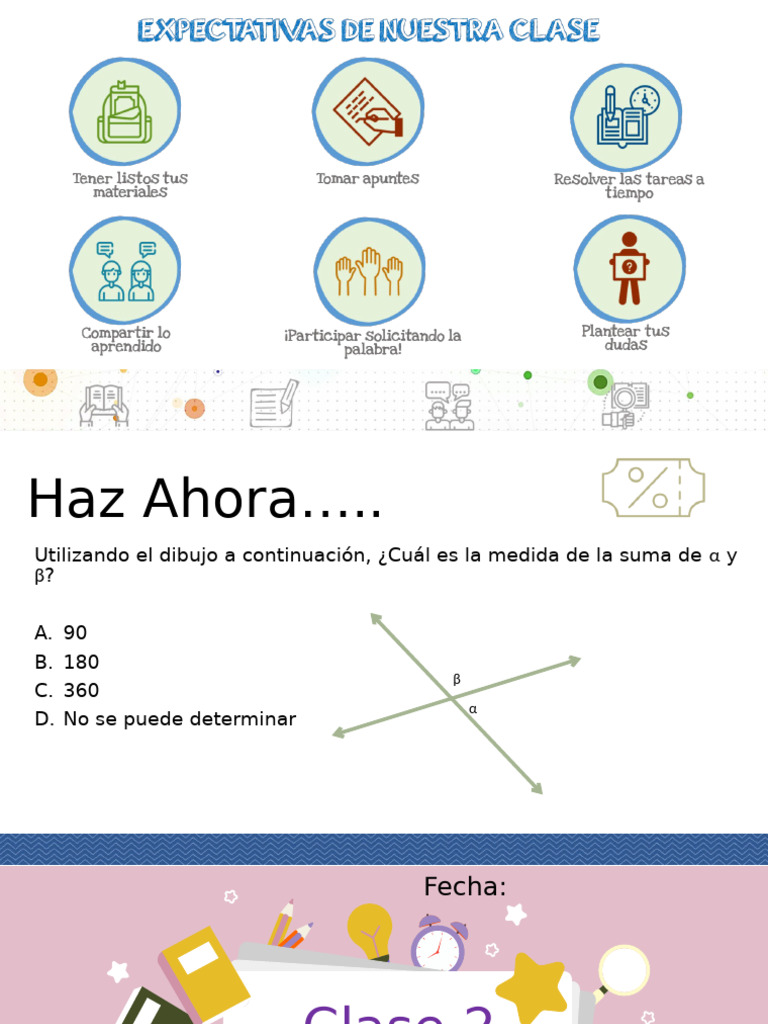 Clase 2 Ángulos Complemetarios y Suplementarios | PDF