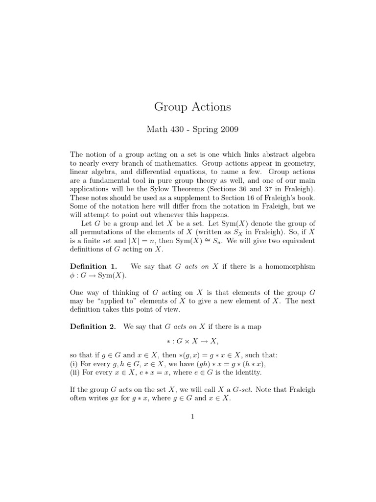 Peter Cameron Derangements Notes | PDF | Group (Mathematics ...