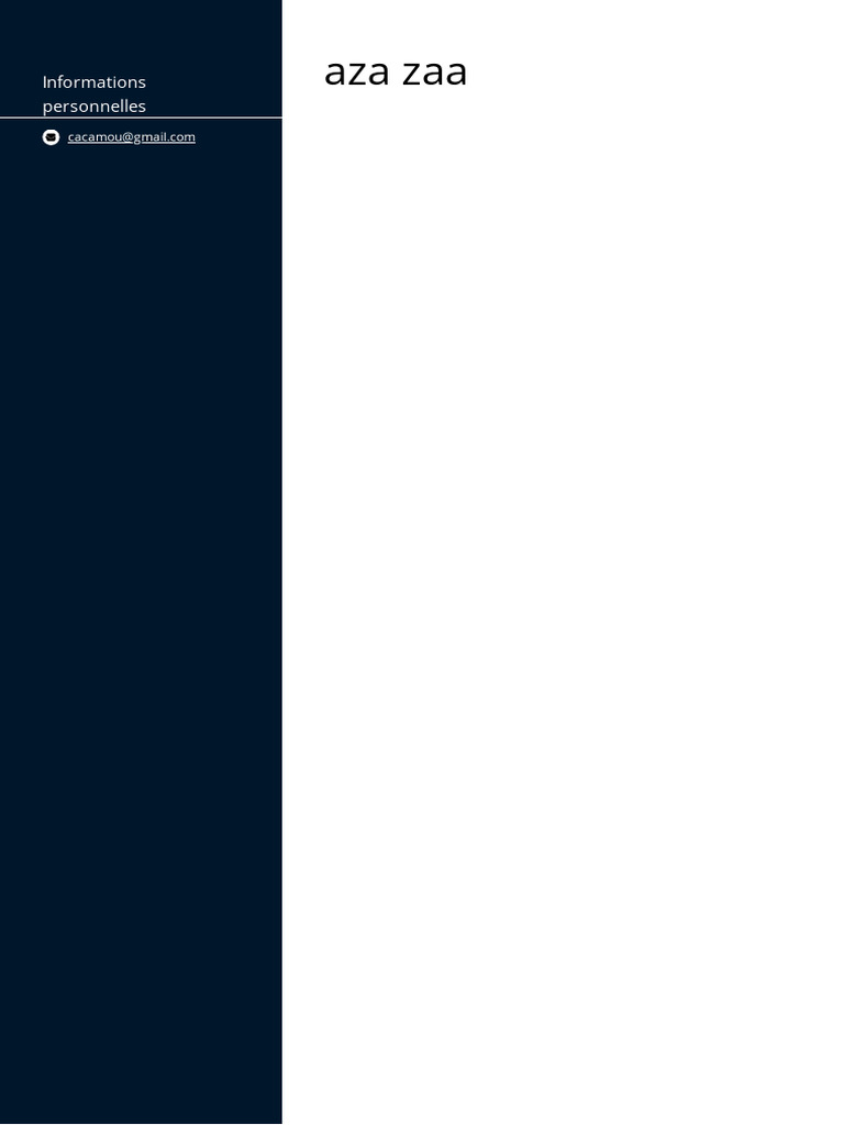 CV - Aza Zaa | PDF