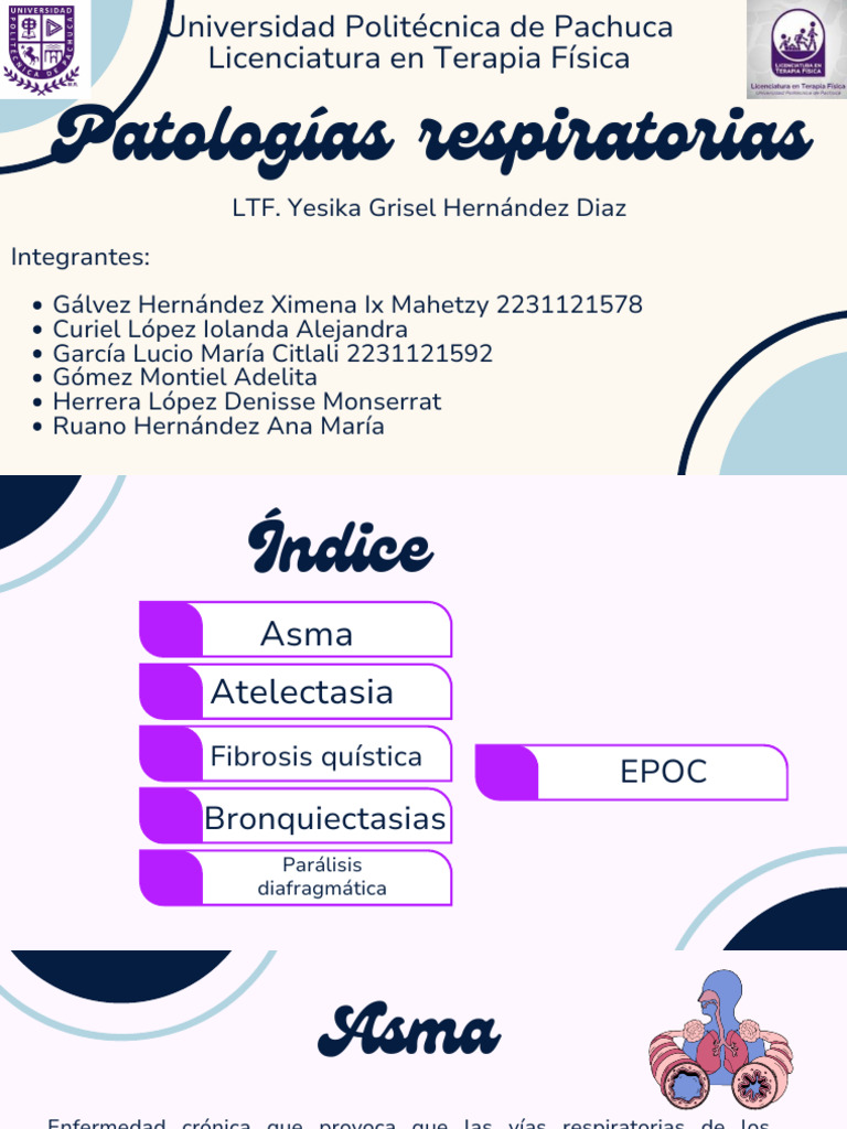 Patologías Respiratorias | PDF | Asma | Medicina CLINICA