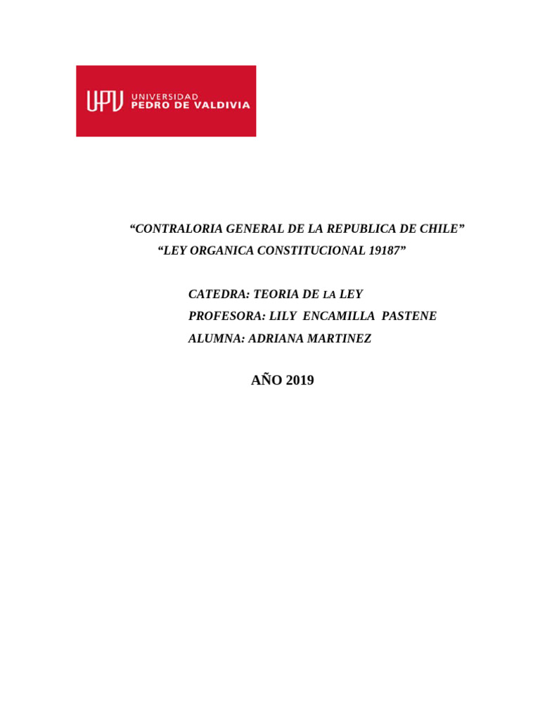 Evolución de la Contraloría en Chile | PDF | Constitución | Justicia