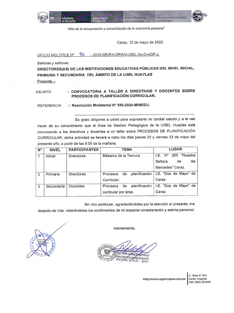 Ofm 96 Asistencia Técnica Semana de Gestión | PDF