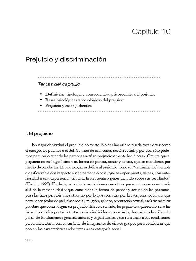 Prejuicio: Definición y Consecuencias | PDF | Pensamiento | Prejuicios
