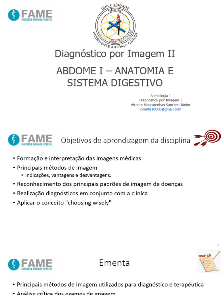 Aula 2 - 4 P Unipac - Abdome I - Anatomia e Sist Digest | PDF ...