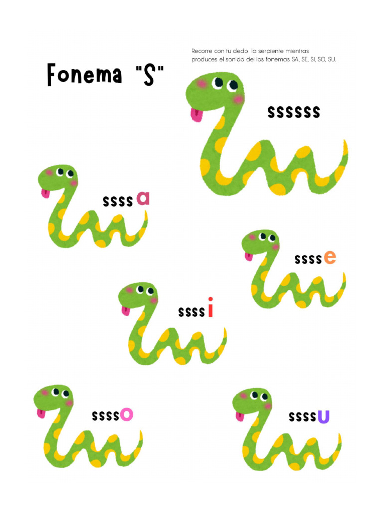 Actividades para Fonema S | PDF